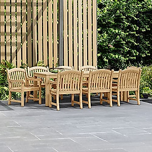 Amazonia SC SUMBAWAARM Newcastle Patio Armchair | Certified Teak | Ideal for Outdoors, 23Lx25Wx35H, Light Brown