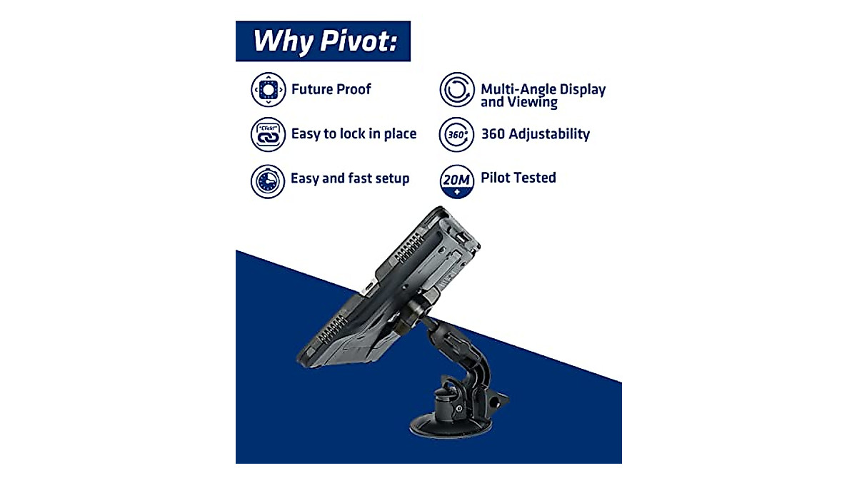 PIVOT Single Suction Cup Mount - Multi-Angle Support for Pilots & More