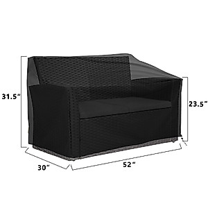 Baner Garden Patio Furniture Covers,Outdoor Furniture Cover Waterproof,Patio Furniture Set Covers for 4 Piece Outdoor Conversation Set,Patio Covers Set Black