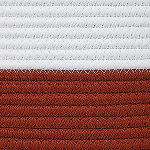 Midlee Rust & White Rope Toys Basket