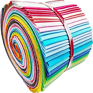 CJINZHI 28 Precut 3.94-Inch Jelly Rolls for Quilting, Cotton Fabric Strips with Solid Colors, Sewing Pattern Collection for DIY Crafts.