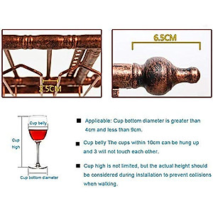 MiroDo Bar Unit Floating Shelves Ceiling Wine Racks Hanging Wine Glass Holder Rustic Wine Holder Wine Rack Hanging Glass Holder Wall Mount Bottle Storage Display Industrial,80 * 30Cm(31.5 * 1