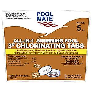 Pool Mate 1-1405M All-in-1 Swimming Pool Chlorine, 5-Pounds