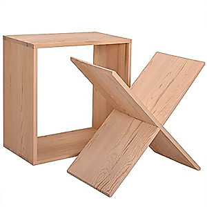 JAXPETY 24 Bottle Wine Rack Holder Compact Cellar Cube Bar Storage Kitchen Decor Wood Display Home,Natural