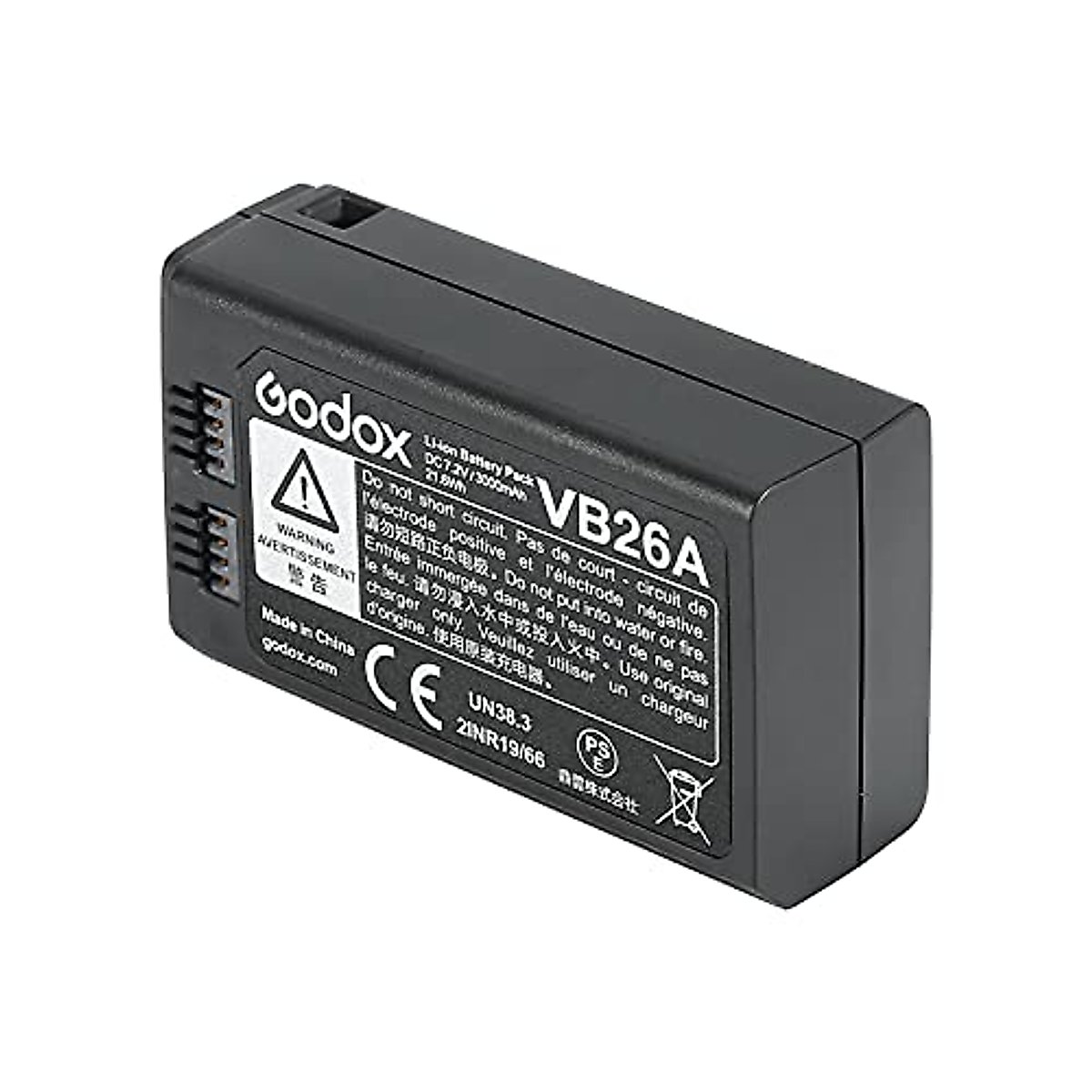 GODOX V1 Battery VB26 VB26A VB26B Lithium Battery Pack V1-S V1-C V1-N V1-F Round Head Flash and V860III Series Flash V850III AD100Pro Flash Speedlight