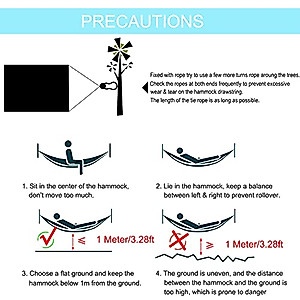 Hammocks with Net, Mosquito Net Hammock for Camping Portable Nylon Hammocks Parachute Lightweight with Tree Straps, Garden Swing Hammock for Outdoor Hiking Travel (Cyan/Dark Green)