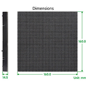 64x64 4096 Pixels RGB Full-Color LED Matrix Panel 2.5mm Pitch, Adjustable Brightness Chainable Design,Display Text/Colorful Image/Animation, Compatible with Raspberry Pi / Raspberry Pi Pico / ESP32