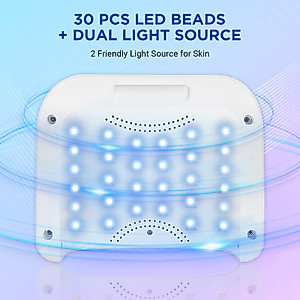 Aedavey Cordless Nail Lamp, 120W Rechargeable UV Nail Lamp for Gel Nails, LED Nail Lamp with 4 Timer Modes, Gel Nail Light Decorate with Sparkling Nail Rhinestones Diamond