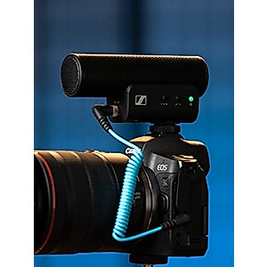 Sennheiser Professional MKE 400 Directional On-Camera Shotgun Microphone with 3.5mm TRS and TRRS Connectors for DSLR, Mirrorless & Mobile , Connects with Auxiliary