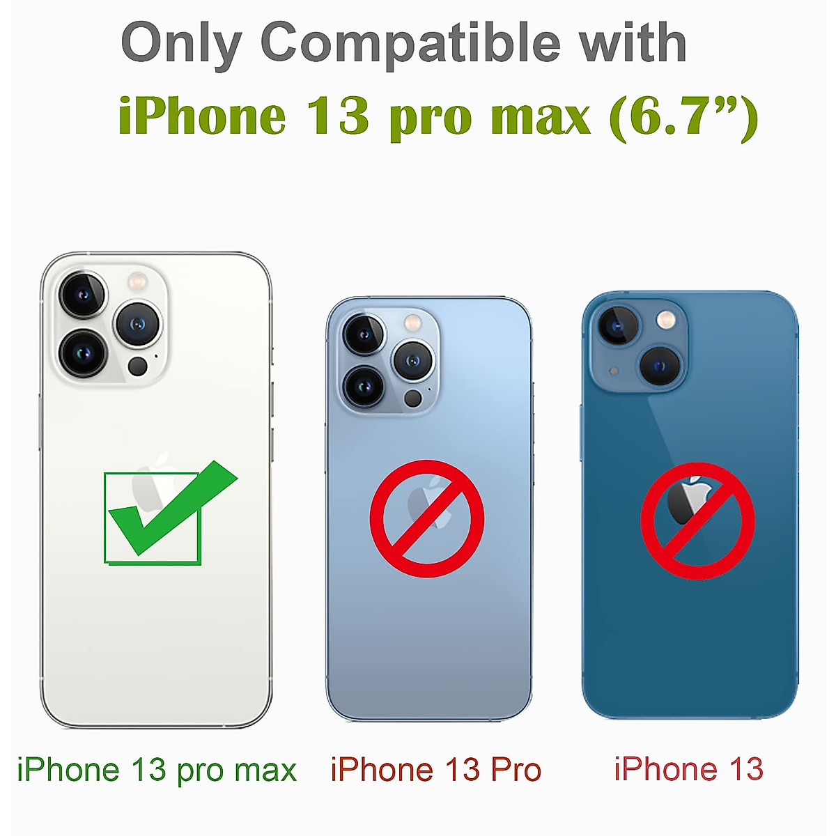 JOYAKI Wallet Case Compatible with iPhone 13 Pro Max,Slim Protective case with Card Holder,PU Leather Kickstand Card Slots Case with a Free Screen Protective Glass for iPhone 13 Promax(6.7")-Purple