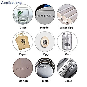 Online Inkjet Printer 5inch Touch Screen Automatic Code Printing Machine Print Logo QR Code Barcode for Assembly Line (12.7mm)