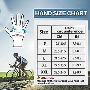 FIORETTO Mountain Bike Gloves for Men Women Motorcycle Cycling Gloves with 5MM SBR Pad Touch Screen Knuckle Protection Motocross Gloves for BMX ATV MTB Racing