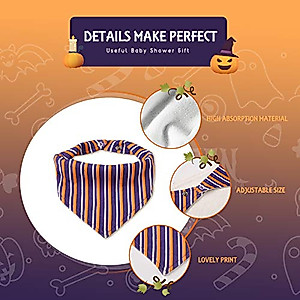 Little Dimsum Halloween Baby Bandana Bibs 3 Pack Super Absorbent Drool Bibs Cotton Teething Bibs Unisex Triangle Baby Bibs Set for Teething and Drooling