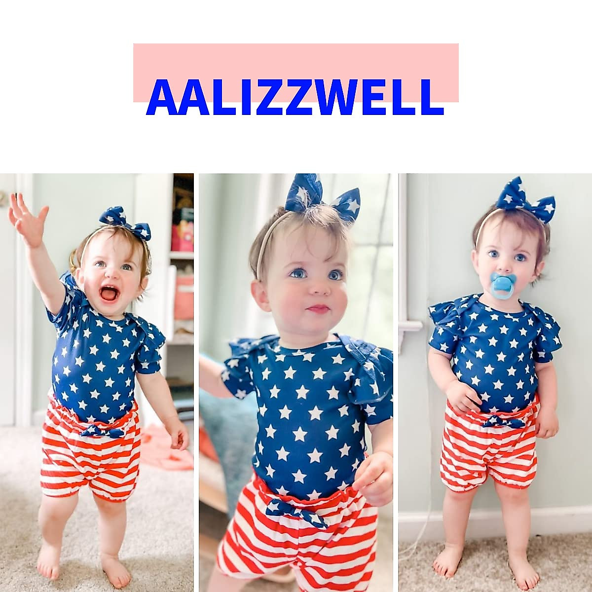 Aalizzwell Preemie Baby Girls Clothes Ribbed Short sleeve Floral Bloomer Shorts Summer Outfits Premature Beige