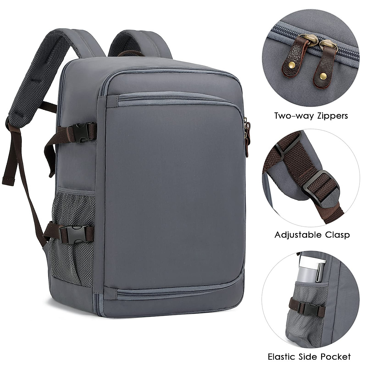 Carry on Backpack, 40L Flight Approved Travel Backpack for Men Women, Extra Large Suitcase Backpack with 4 Packing Cubes, Water Resistant Luggage Weekender Daypack Business Laptop Backpack 17.3 inch