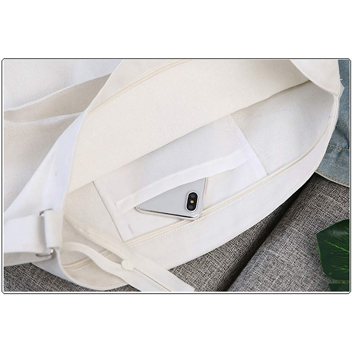 Belsmi Womens Ladies Large 16" Heavy Lightweight Cotton Polyester Shoulder Bag Shopping Retro Casual Handbags Canvas Totes Bag (Yellow)