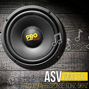 Pyramid Car Mid Bass Speaker System - Pro 6.5 Inch 200 Watt 4 Ohm Vehicle Mid-Bass Component Poly Woofer Audio Sound Speakers w/ 30 Oz Magnet Structure, 2.5” Mount Depth Fits OEM - Pyramid W64