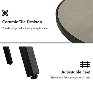 Grand patio Outdoor 3-Piece Counter Height Patio Furniture Set, Swivel Bar Stools with Ceramic Bar Table for Balcony, Poolside, Backyard, Garden (Coffee, 3PC)