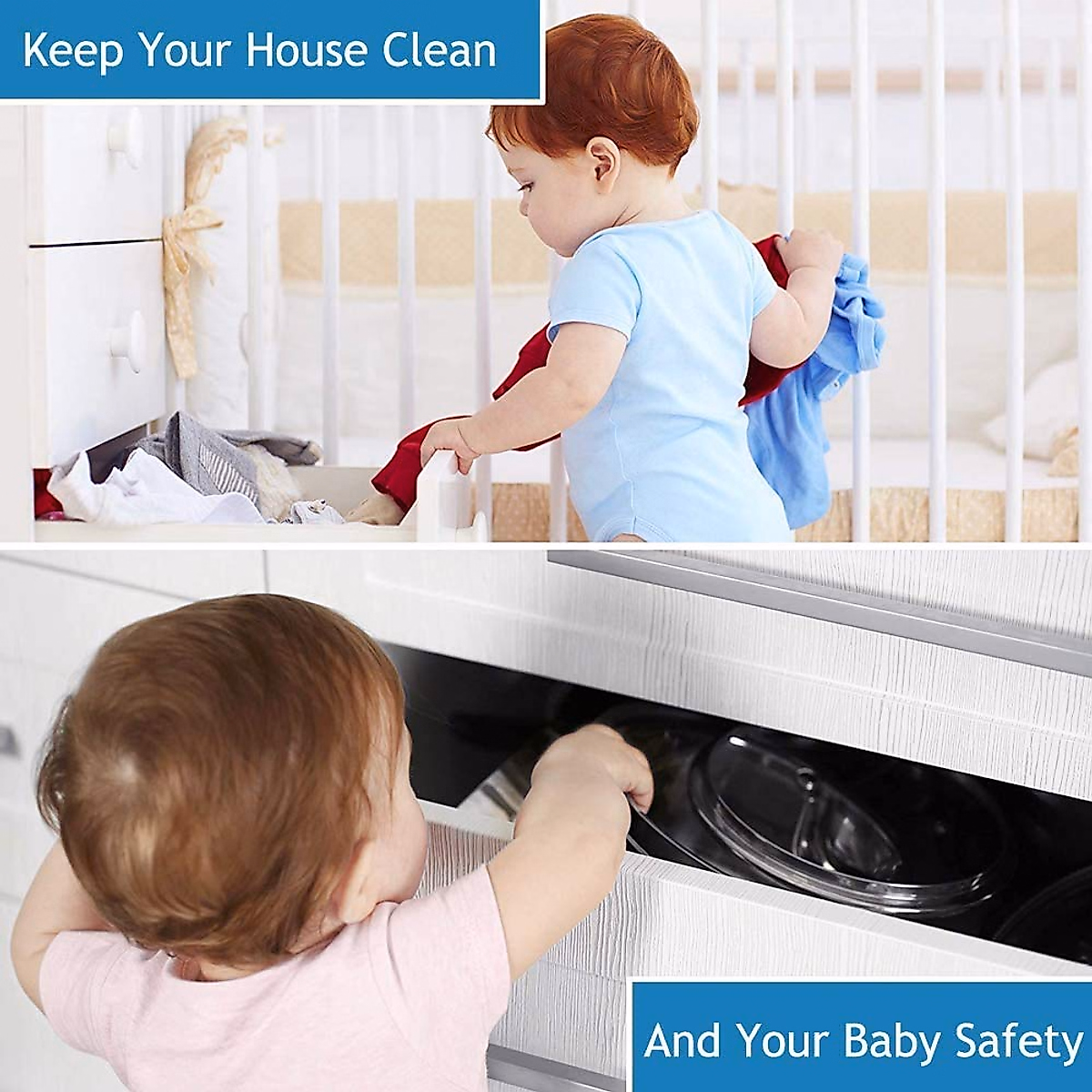 McKain Toilet Locks Child Safety - Bathroom Baby Proof Toilet Lid Lock for Children Under 3 Years No Tools Needed Easy Installation (2 packs)