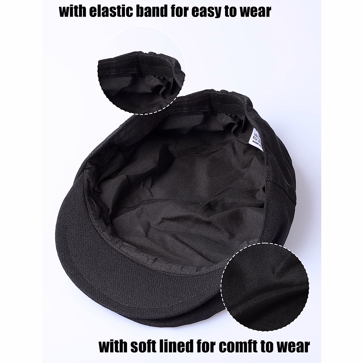 A&J DESIGN Infant Boy Vintage Drivers Cap (3-6 Months, Dark Black)