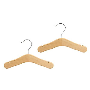 Gazechimp 2 Pieces Wooden Clothes Hangers Baby Children Kids Hanger