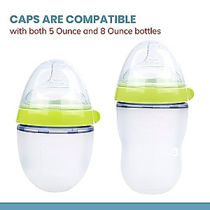 Baby Bottle Cap Lid for Comotomo 5 Ounce and 8 Ounce Silicone Bottles, 3 Pack