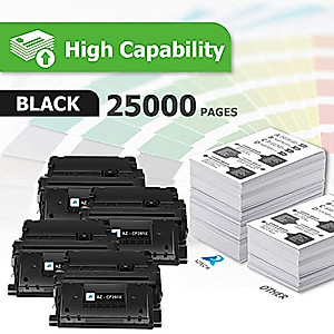 Aztech Compatible Toner Cartridge Replacement for HP 81X CF281X 81A CF281A for Enterprise MFP M605 Toner M605n M605dn M605x M606 M606n M630 M630h M630dn M630z M632 Printer (Black, 4-Pack)