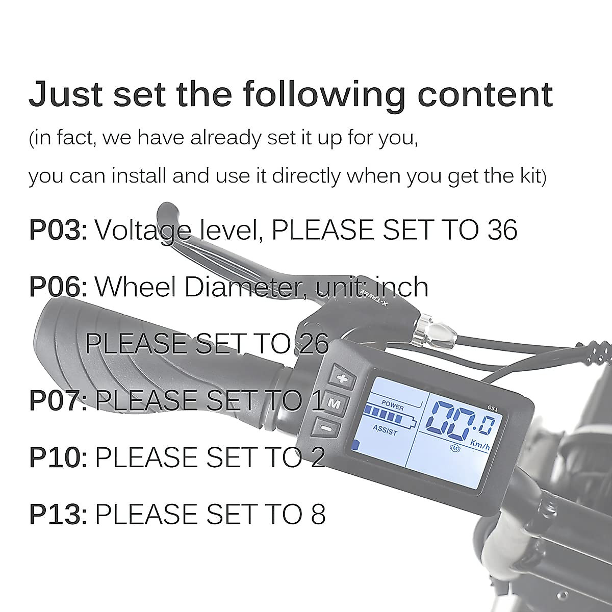 Electric Bike Conversion Kit Front Wheel Motor 350W E Bike Kit 36V Hub Motor 26" Bicycle BLDC Controller with LCD Display Controller PAS Brake Lever for 26 * 1.95 Tire (26inch Front Wheel 36V 350W)