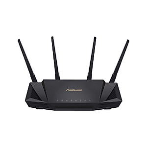 ASUS WiFi 6 Router (RT-AX3000) - Dual Band Gigabit Wireless Internet Router, Gaming & Streaming, AiMesh Compatible, Included Lifetime Internet Security, Parental Control, MU-MIMO, OFDMA