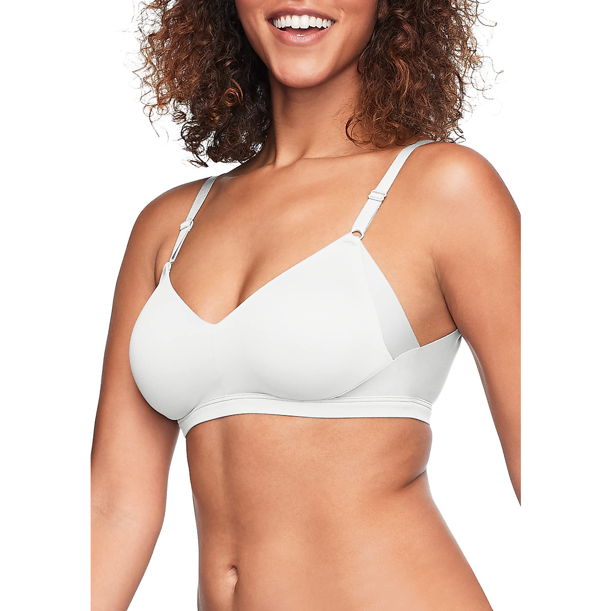 Warner's Women's No Side Effects Underarm and Back-Smoothing Comfort Wireless Lift T-Shirt Bra RN2231A, White, 2XL