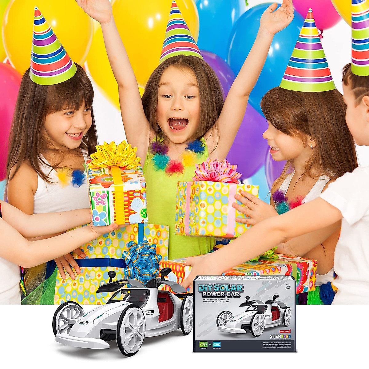 MDGZY STEM DIY Car Toys, Educational Solar Power Car Science Assembly Vehicle Kit for Kids, Building Toy for Preschool Kids Aged 6-10, Gift for Teens, Boys & Girls