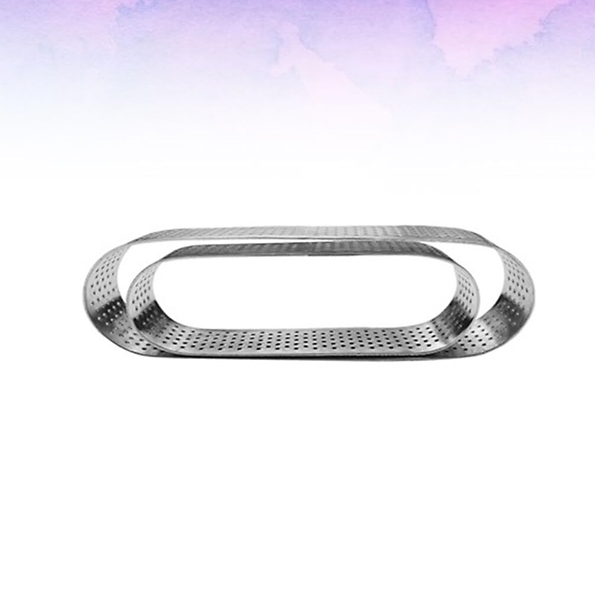 Cabilock Pancake Ring Gummy Rings Baking Rings Baking Rings Mousse Rings Stainless Steel Mini Cookie Cutters Oval Pie Cake Mould Bakery Tools 9.4cm Muffin Rings Cake Rings Oval Ring