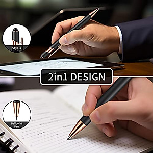 Vebermo Personalized Pens with Stylus - Custom Engraved Metal Ballpoint Pen for Executives, Teachers, and Students. Ideal Gift for Graduations, Promotions, and Events