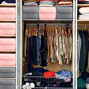 DOB SECHS Large 9 Grids Wardrobe Clothes Organizer, Upgraded Organizer for Folded Clothes, for Jeans, Underwear, Tight pants, Scarves, Sweater, T-Shirts, Dresses（Grey）