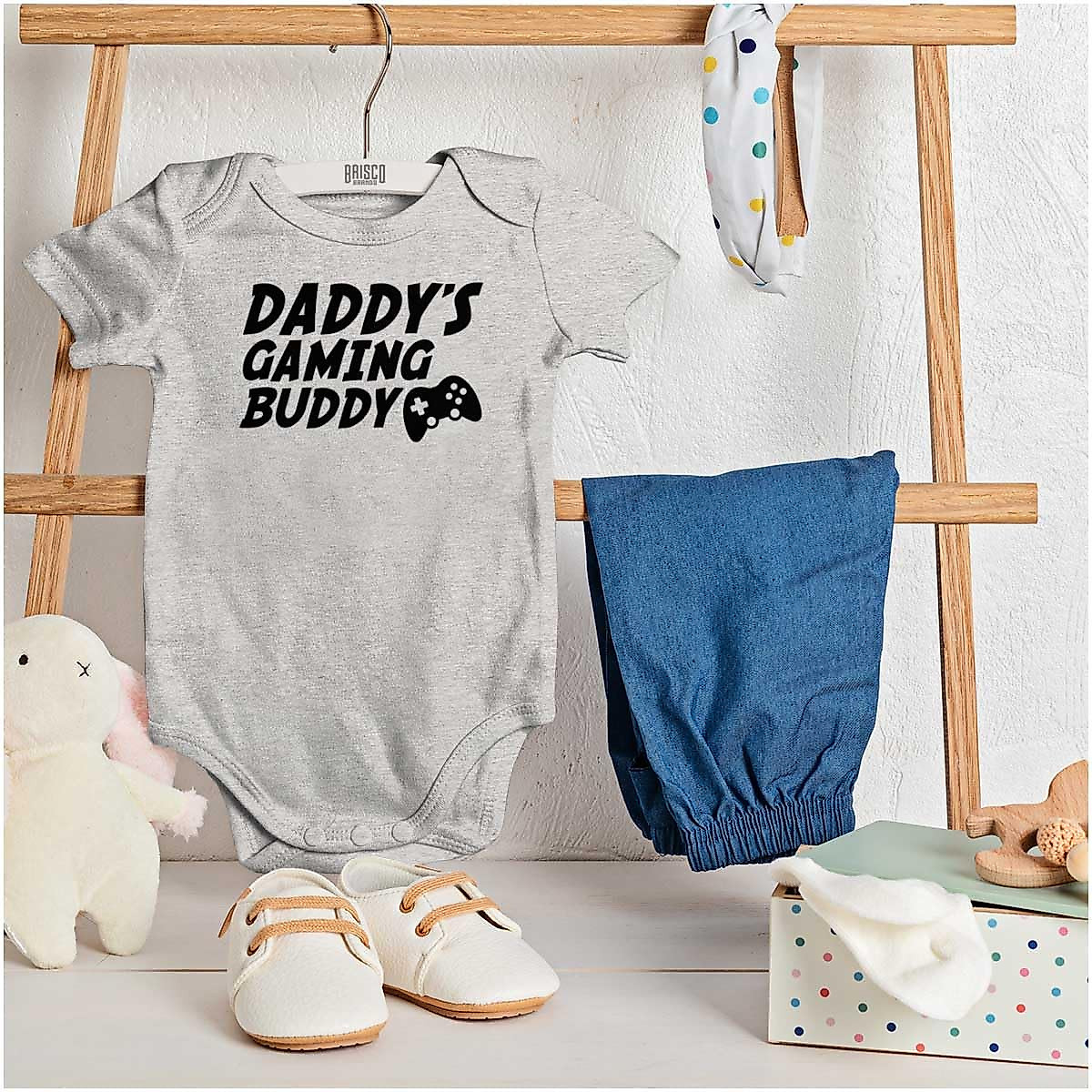 Brisco Brands New Father Nerdy Dad Present Gaming Baby Bodysuit Jumper Boys