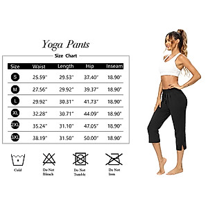 LEXISLOVE Capris for Women Casual Summer Wide Leg Crop Pants Loose Comfy Drawstring Yoga Jogger Capri Pants with Pockets Black XL