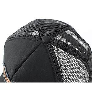 Home Prefer Men's Vintage Mesh Trucker Hat Outdoor Sport Summer Baseball Cap (Black New)