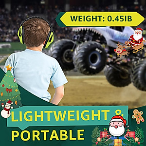 Retevis EHN009 Kids Ear Protection, Foldable Noise Reduction Earmuff with Adjustable Headband, Toddlers Children Autism Headphones,Ear muffs for Football Game, Concerts, Air Shows, Fireworks(Green)
