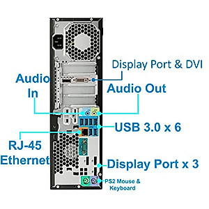 HP Z240 Workstation SFF Desktop PC, Intel Core i5-6500 Upto 3.60GHz, 32GB RAM, 512GB SSD, AMD Radeon HD 8570 1GB 4K, DisplayPort, HDMI, DVI, AC Wi-Fi, Bluetooth - Windows 10 Pro (Renewed)