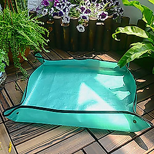 Potting Mat,Repotting Mat,Replanting Mat,Plant Repotting Mat Waterproof Transplanting Mat Indoor Succulent Potting Mat Portable Gardening Soil Changing and Watering mat Square and Foldable Garden mat