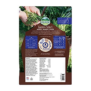 Oxbow Animal Health Garden Select Adult Rabbit Food, Garden-Inspired Recipe for Adult Rabbits, No Soy or Wheat, Non-GMO, Made in The USA, 8 Pound Bag
