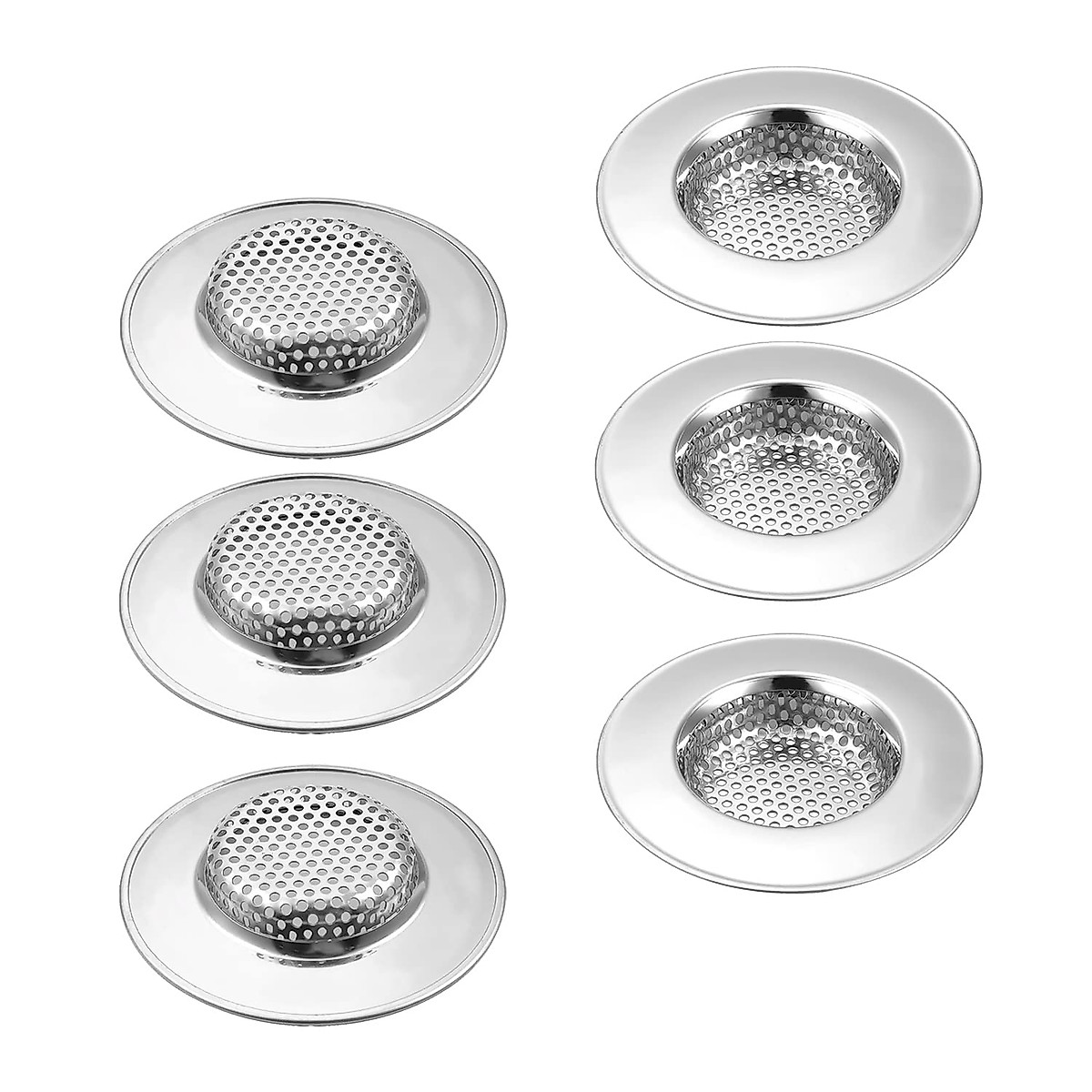 Juvielich Stainless Steel Sink Strainer-2.95" Diameter Rim Mesh Strainer Coarse Mesh Perfect for Kitchen Sink/Bathroom Bathtub Wash basin Floor drain balcony Drain Hole Hair Catcher 6Pcs