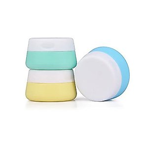 3 Pcs 20ml Silicone Cream Jars,Travel Containers Sets Refillable Empty Makeup Pots Container Vials for Cosmetic Lotion Face Body Hand Lip Cream