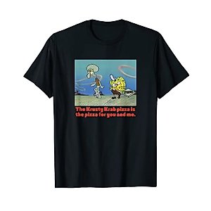 SpongeBob SquarePants SpongeBob Squidward Pizza T-Shirt
