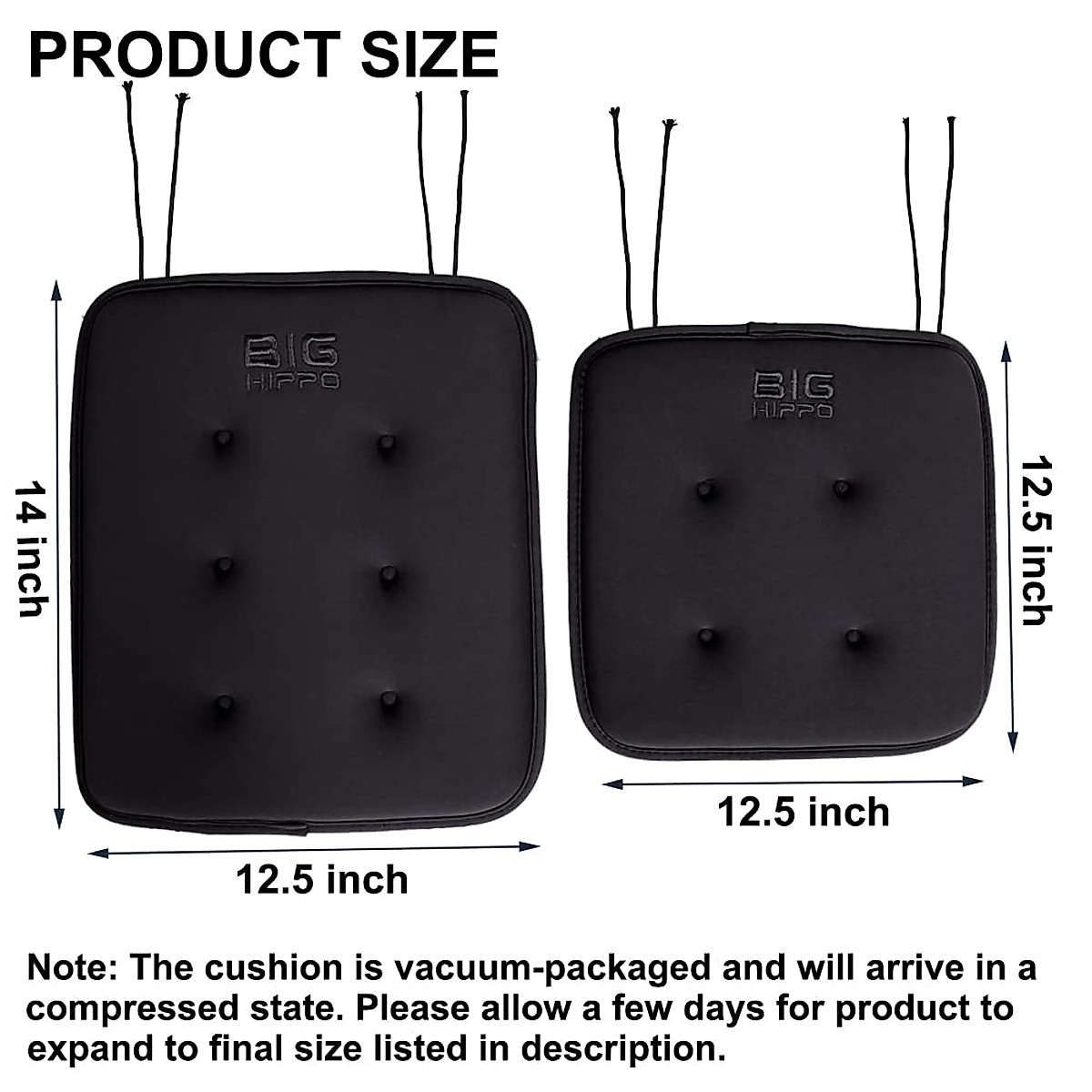 Big Hippo Child Rocking Chair Cushion Memory Foam Kids Rocking Chair Seat Back Cushion Set with Ties for Kid Children,Grey(Only Cushion Set)