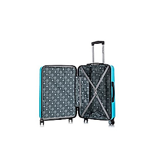 Rockland Paris Hardside Luggage with Spinner Wheels, Turquoise, 3-Piece Set (20/24/28)
