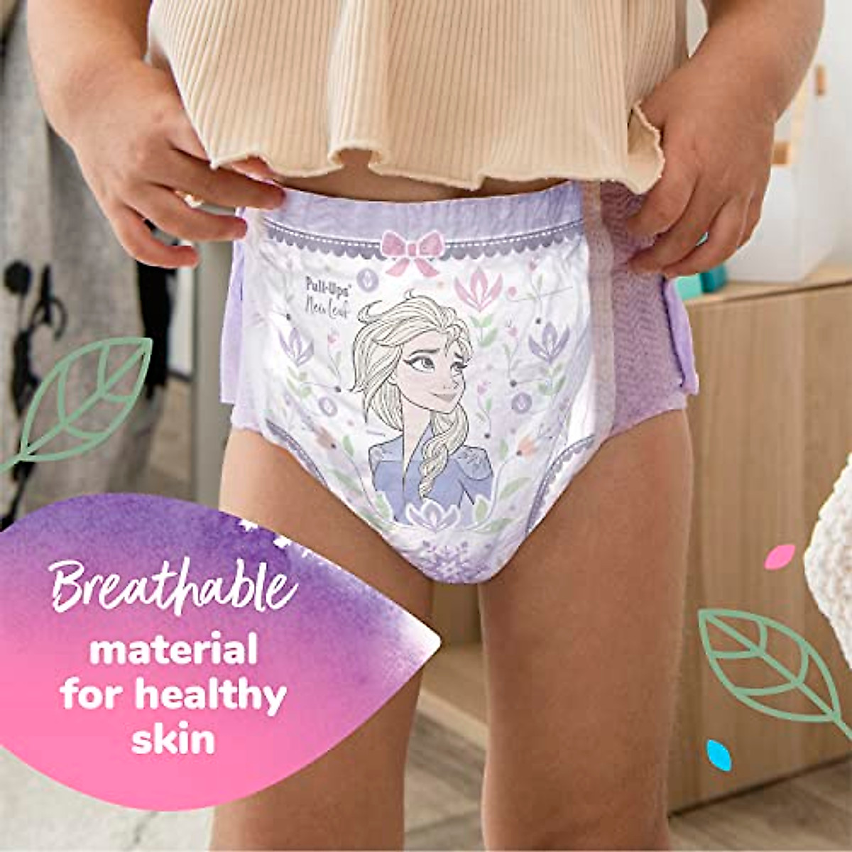 Pull-Ups New Leaf Girls' Disney Frozen Potty Training Pants, 4T-5T (38-50 lbs), 60 Ct