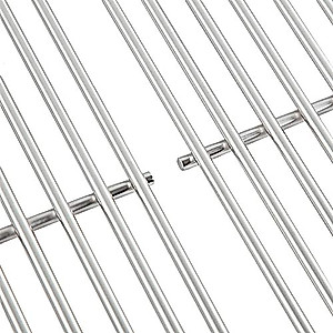 17 3/8" Cooking Grid Grates for Broil King Baron 320, 340, 420, 440, 490, Huntington 2122-64 2122-67 6020-54 6020-57 6020-64 6020-67 6023-89, Sterling 5020-54, Broil-Mate Grill, Stainless Steel, 4PCS