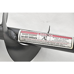 Tool Tuff Pole-Star 9" Diameter Compact Auger (36" Length) for 3-Point Tractor Diggers w/2" Round Shaft & Dual-Bolt Connection …