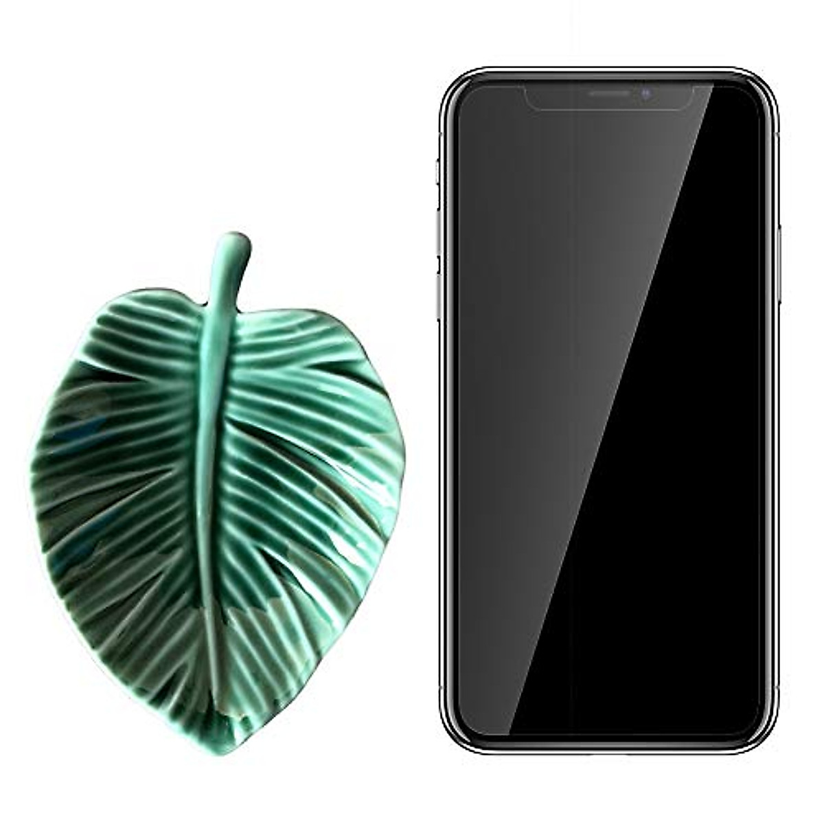 HOME SMILE Leaf Trinket Dish Decorative Ring Dish Holder for Jewelry Engagament Wedding Birthday Gifts